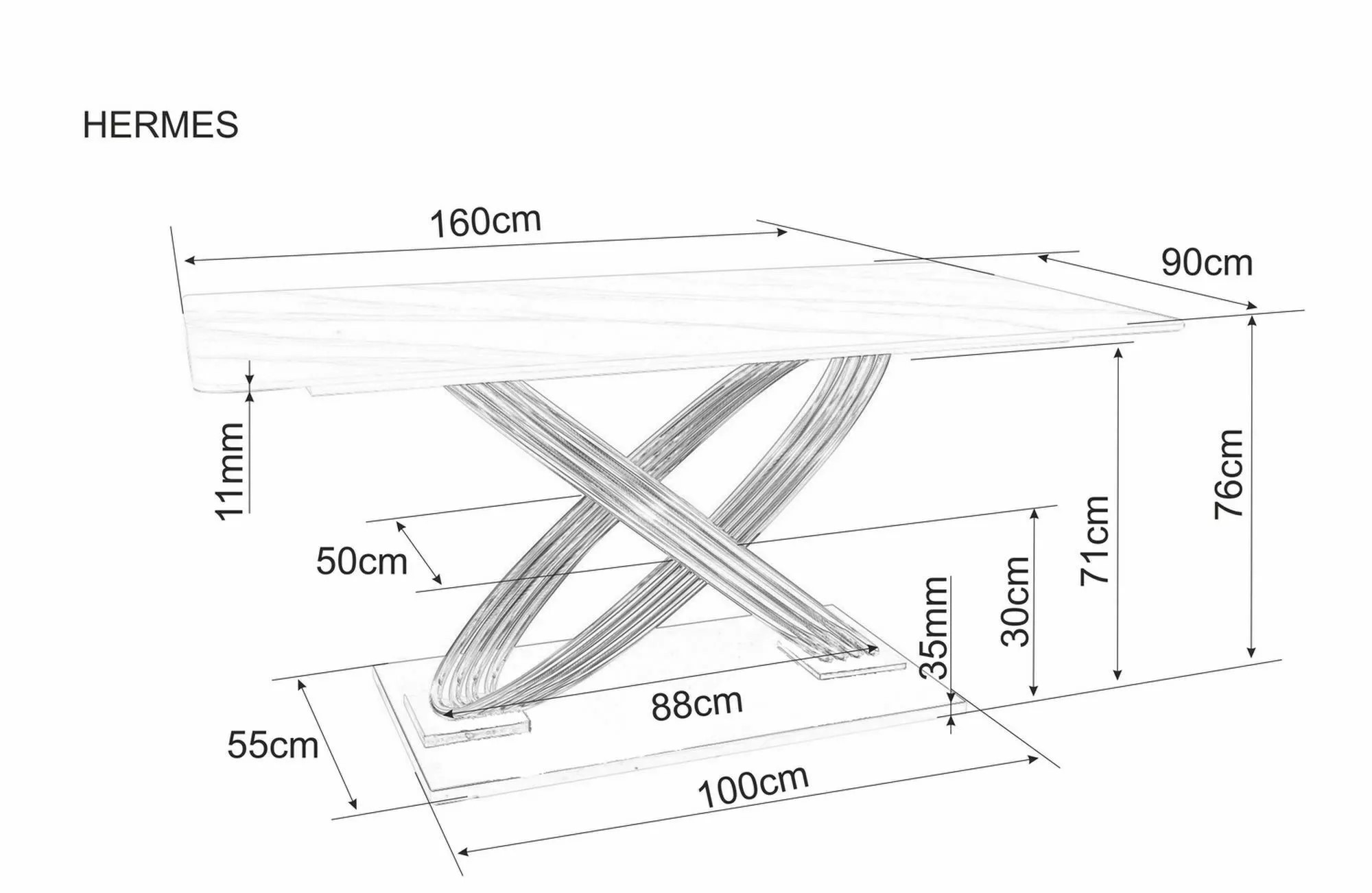 Dining Table HERMES – FFurniture.ie