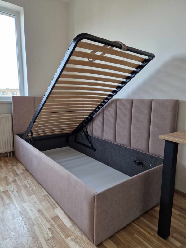 Corner Bed frame ELEGANCE with storage – FFurniture.ie