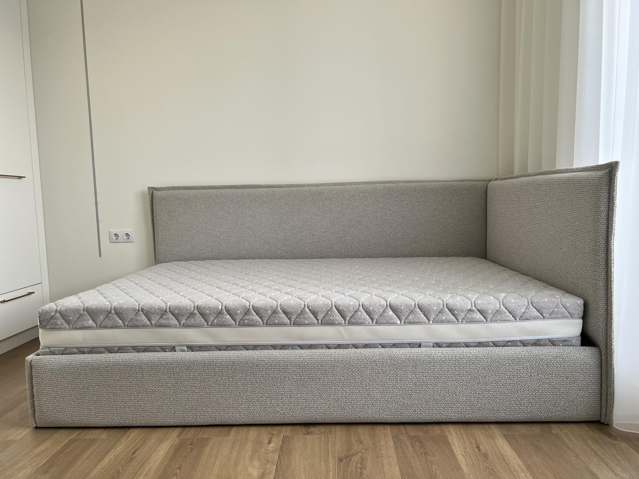 Corner Bed frame MODERN with storage – FFurniture.ie